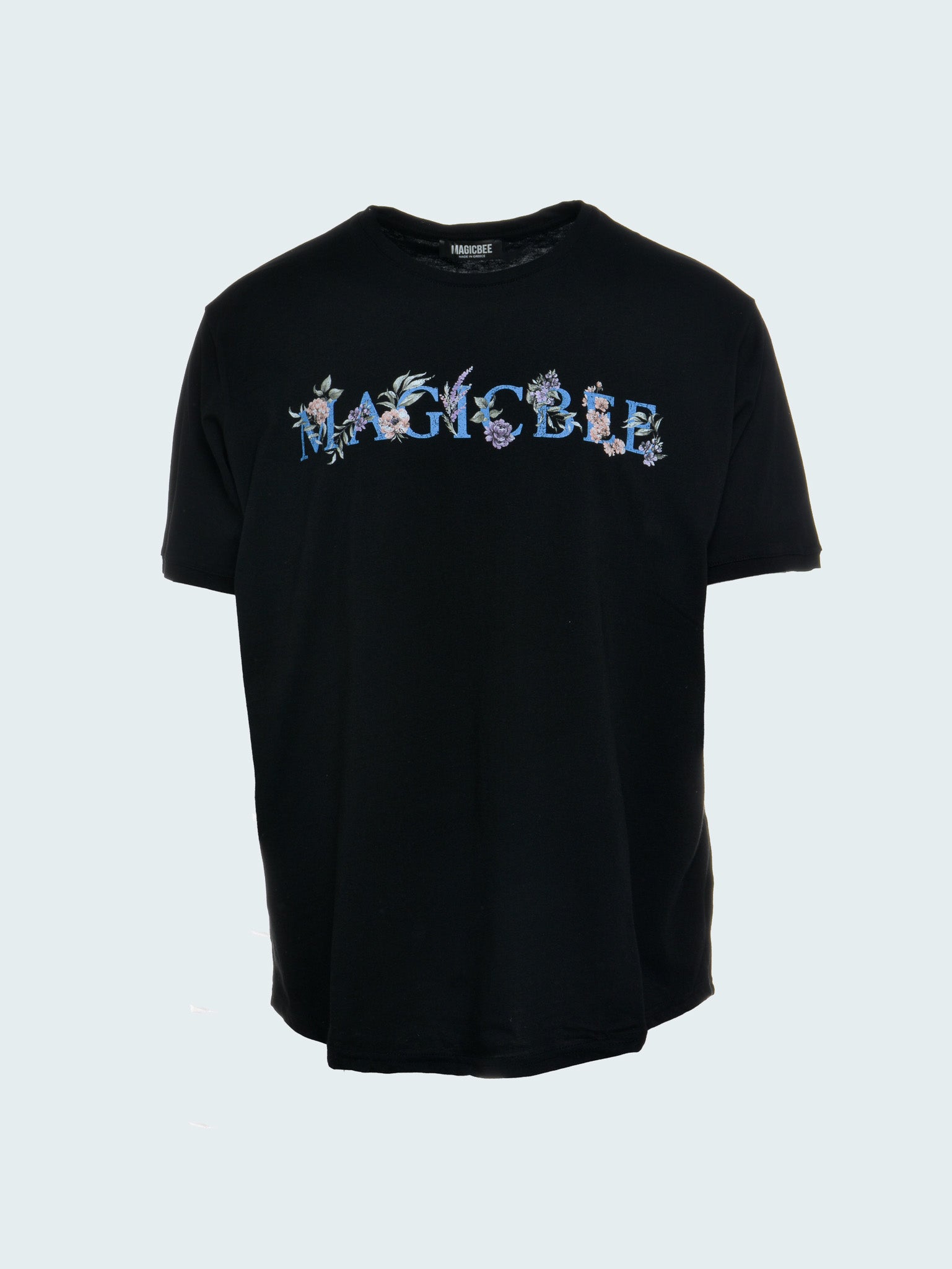 MagicBee Floral Logo Tee - Black – Magic Bee Clothing