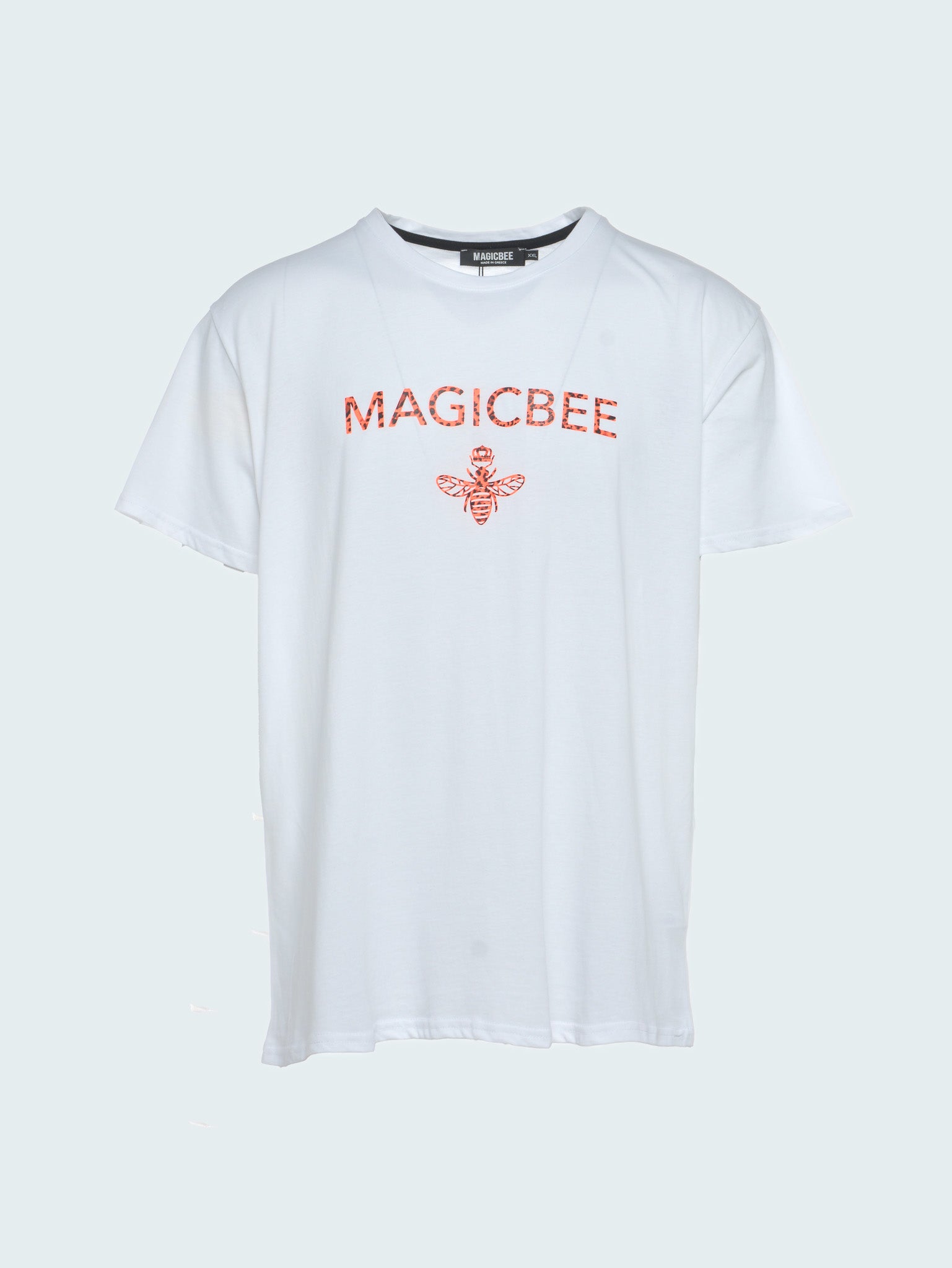 MagicBee Splashed Logo Tee - Orange White – Magic Bee Clothing