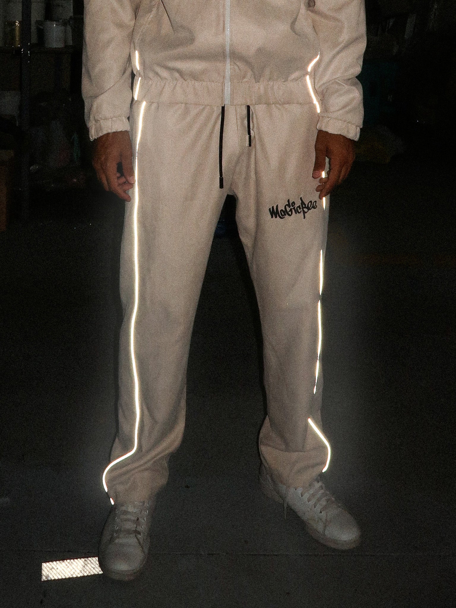 MagicBee Reflected Tape Pants - Beige (Limited Edition) – Magic Bee ...