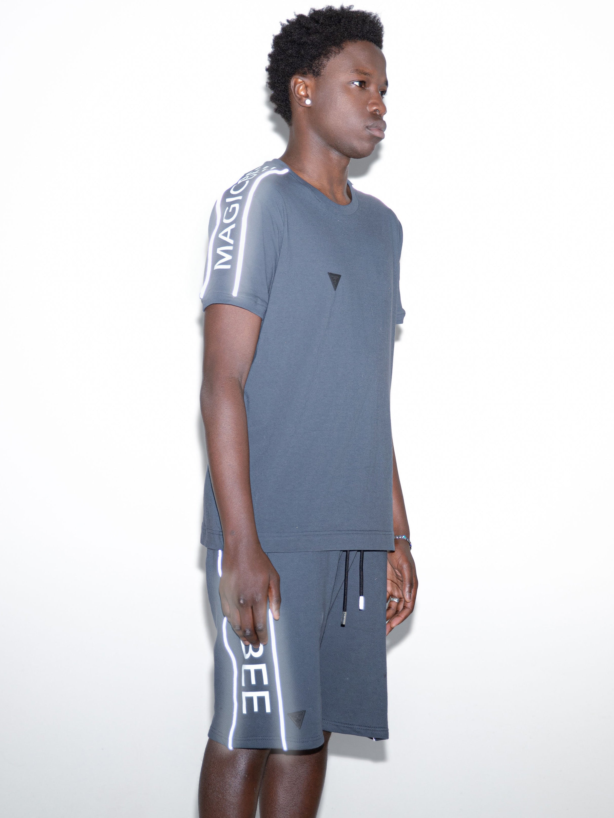 MagicBee Reflected Logo Tape Tee - Anthracite (Special Edition – Magic ...