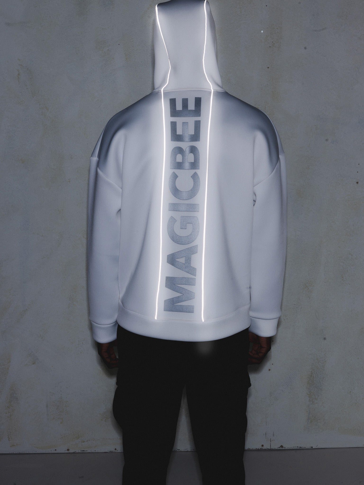 MagicBee Reflected Logo Tape Jacket - Off White (Special Edition ...