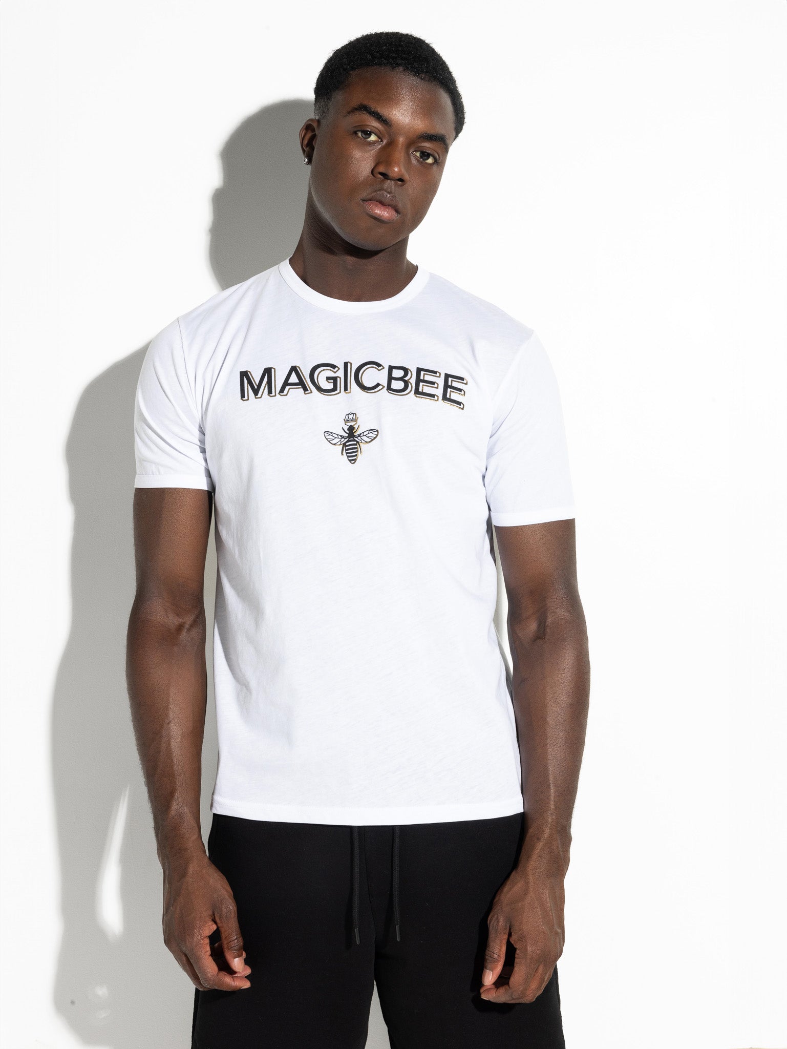 MagicBee Foil Logo - White – Magic Bee Clothing