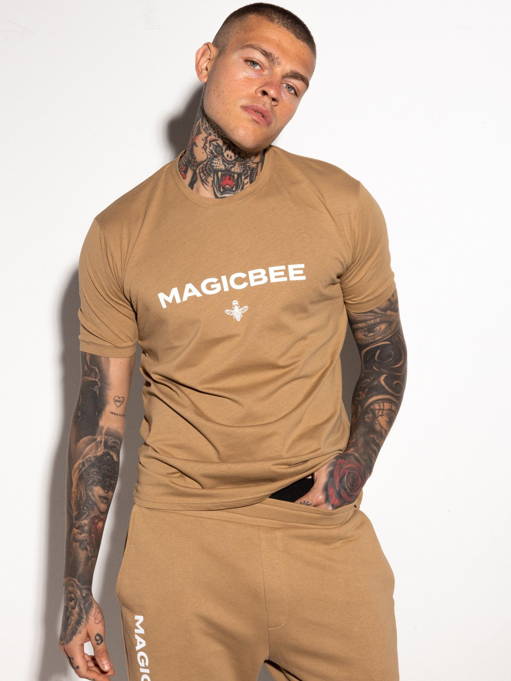 MagicBee Printed Logo Tee - Bronze – Magic Bee Clothing