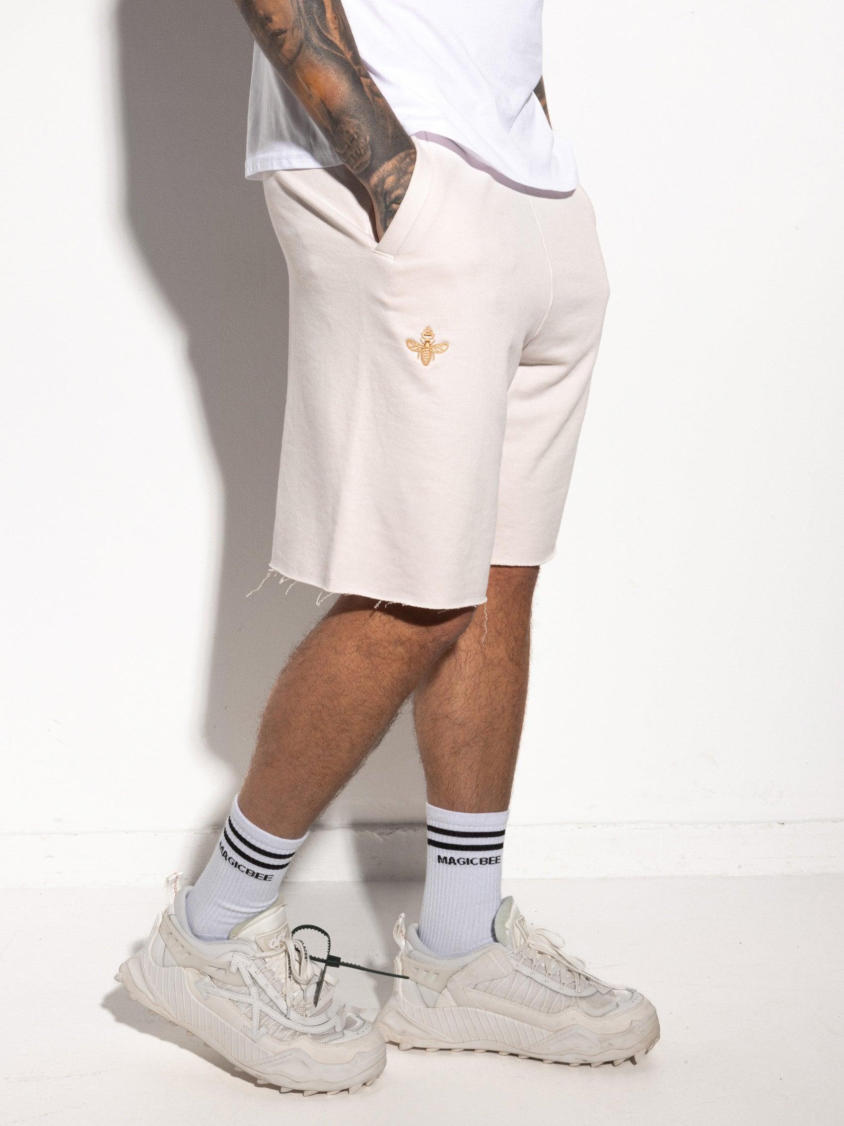 MagicBee Gold Embroidered Shorts - Powder Pink – Magic Bee Clothing